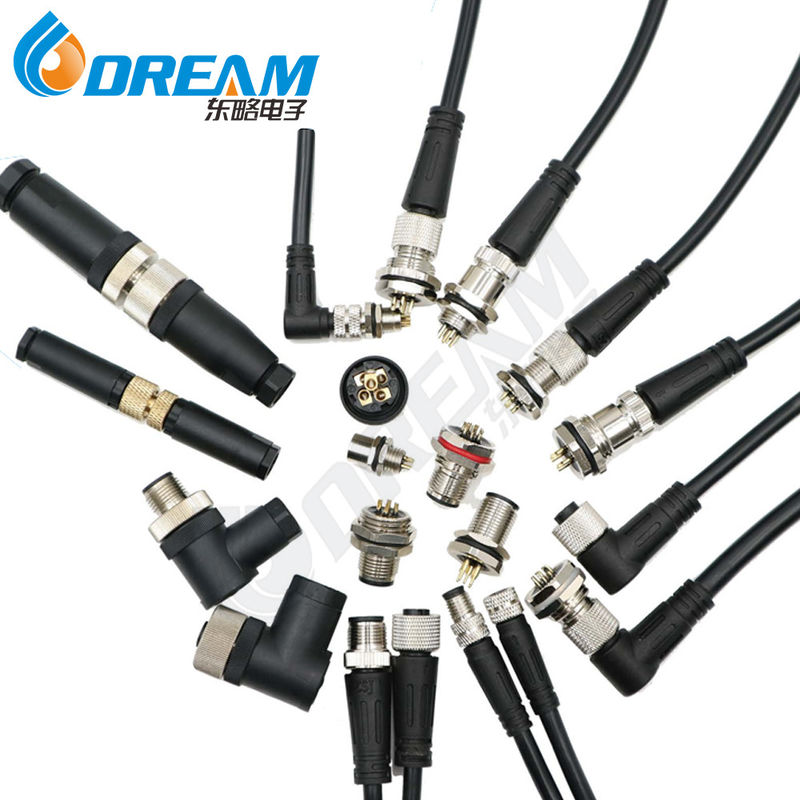 2 - 17 Pin Male Female Waterproof Cable Connector IP67 Molding Straight ...