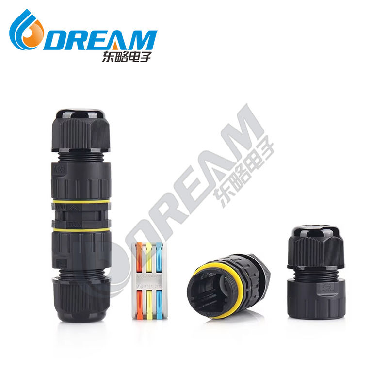 3 Pin Electrical Cable Wire Connector Ip68 Waterproof For Outdoor ...