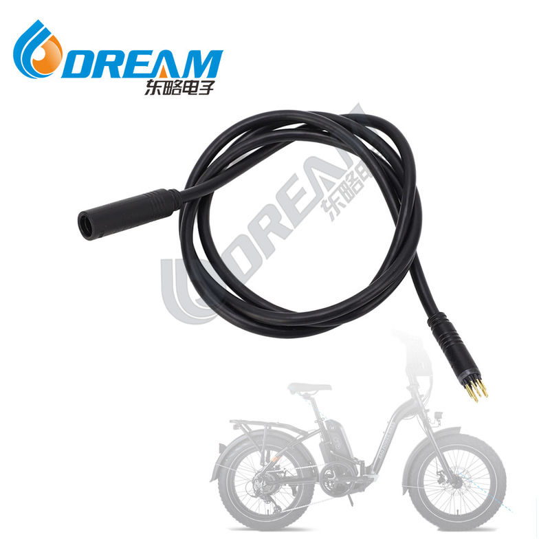 Electric Bike 9 Pin Connector , Customized Male/Female Motor Cable ...