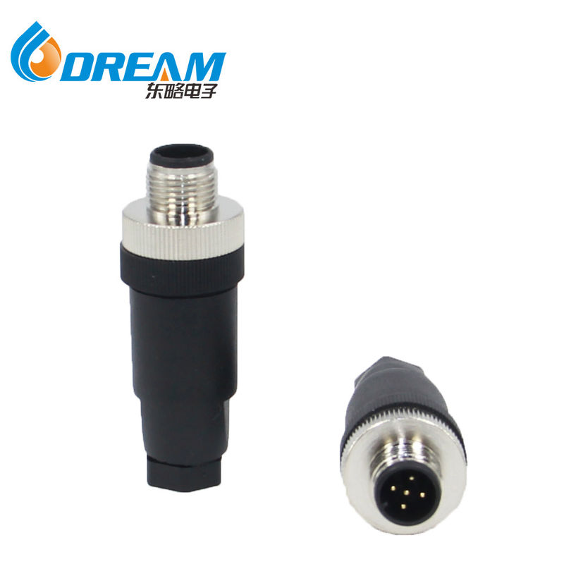 M12 Connector 5 Pin Male Female 5-Pin Pinout Pole Cable Connectors