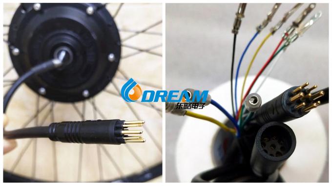 Electric Bike 9 Pin Connector , Customized Male/Female Motor Cable ...
